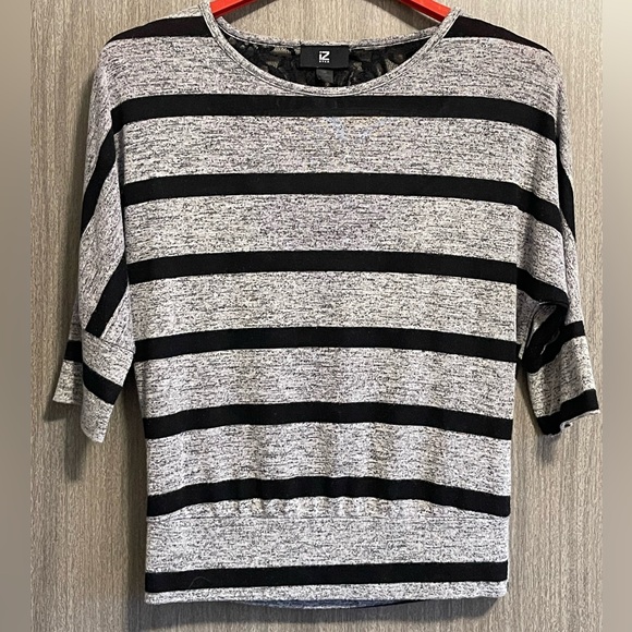 Iz Byer | Tops | Vintage Iz Byer Striped Blouse Lace Open Back Size ...